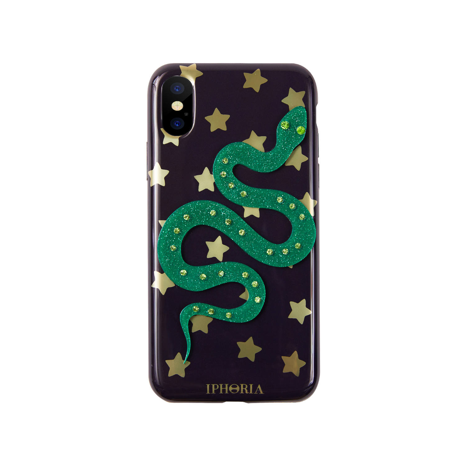 IPHORIA - 3D Case for Apple iPhone X/XS - Black with Stars and Snake ...