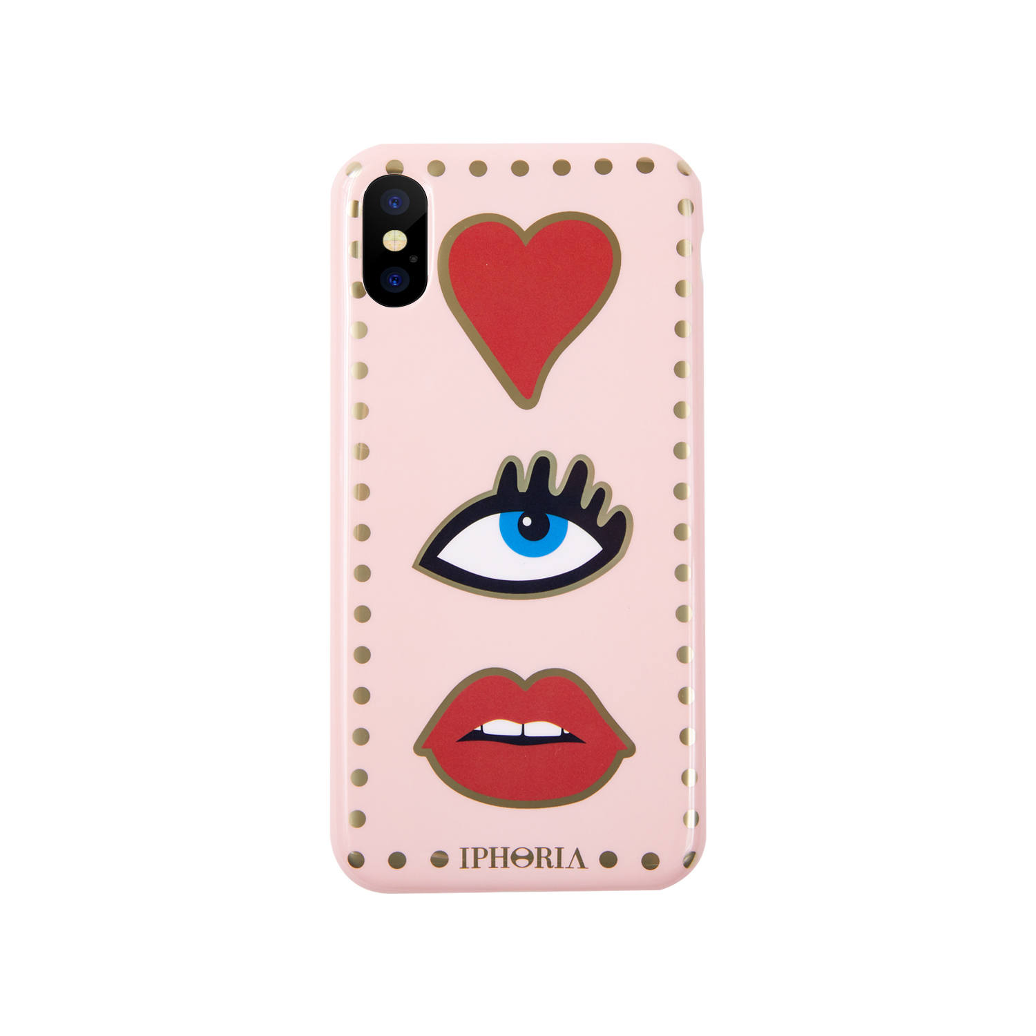 IPHORIA - Case for Apple iPhone X/XS - Nude Heart Eye Mouth | IPHORIA