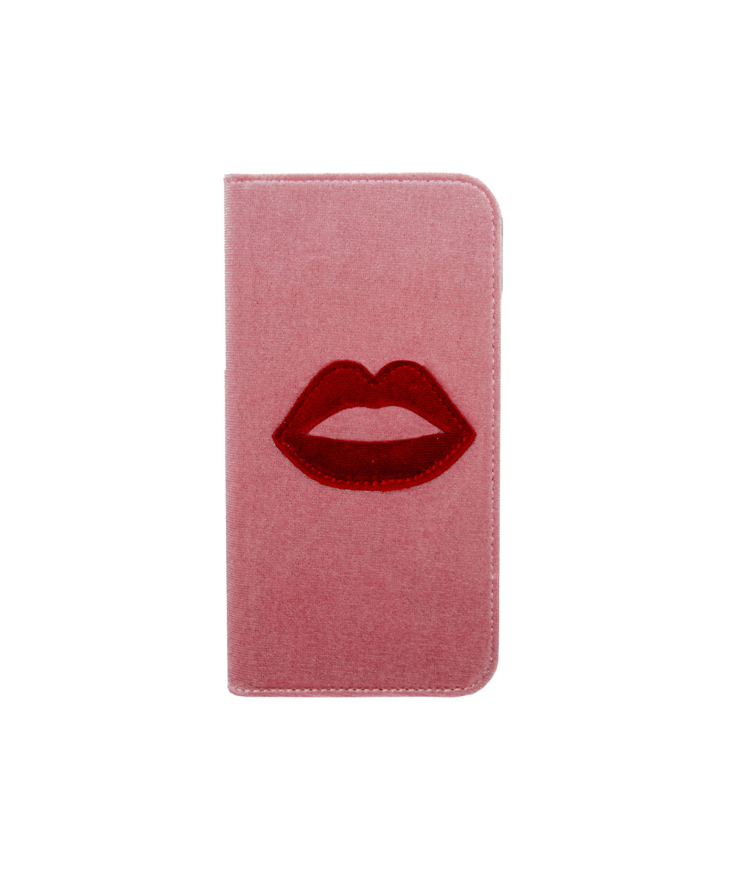 IPHORIA - Bookcase for Apple iPhone X/XS - Pink With Velvet Lips | IPHORIA