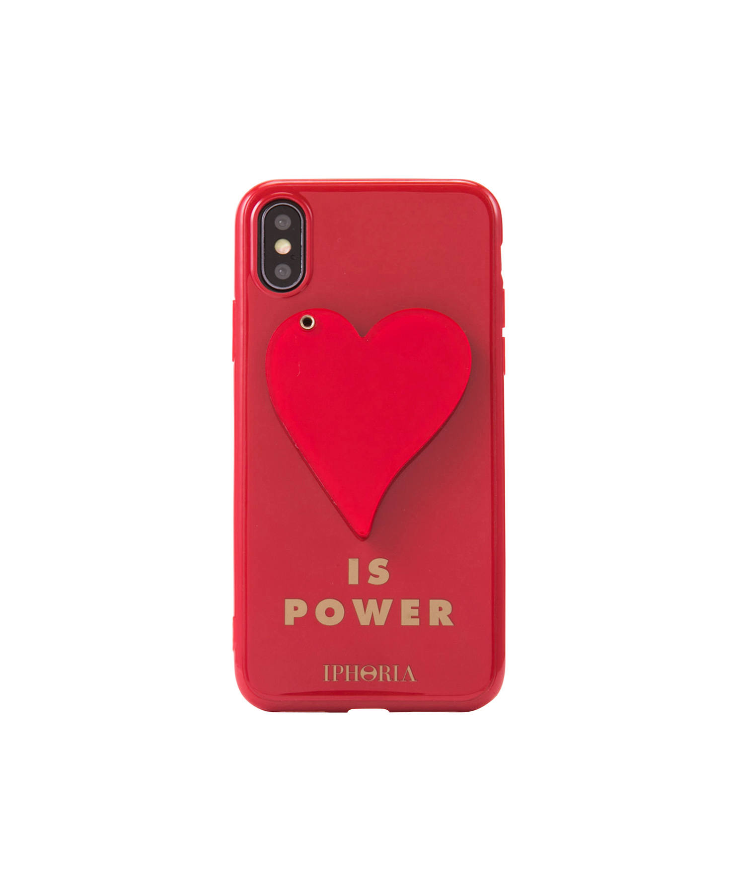 IPHORIA - Mirror Case For Apple iPhone X/XS - Red Heart is Power | IPHORIA